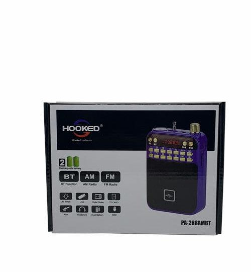 HOOKED Bluetooth Speaker AMFM with PA Microphone